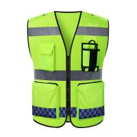 China Zipper Closure Washable Breathable Reflective Safety Apparel for sale