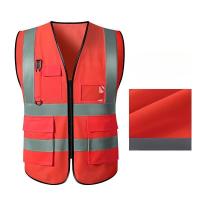 China Orange High Visibility Protective Wear with Multiple Pockets for sale