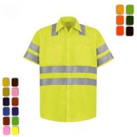 China Construction Reflective Safety Shirts Custom Reflective Polo Shirt for sale