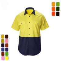 China 100% Cotton Hi Vis Reflective Polo Shirt Security For Summer for sale