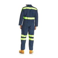 China Elastic Reflective Safety Coveralls Hi-Vis Safety Coverall With Reflective Stripe Tape for sale