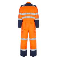 China High Visibility Reflective Safety Coveralls Cotton Safety Orange Hi Vis Overalls for sale