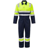 China Fire Retardant Reflective Safety Coveralls Cotton Hi Vis Waterproof Coveralls for sale