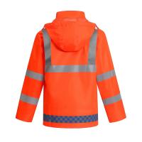 China Long Sleeve Reflective Safety Rainwear Waterproof Breathable Hi Vis Rain Gear for sale