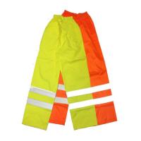 China Yellow Windproof Reflective Safety Pants With Zipper Closure for sale
