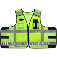 China Custom Logo Fluorescent Safety Vest ODM High Durability Mens Hi Vis Vest for sale