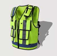 China Custom Construction Reflective Vest 100% Polyester Lightweight Hi Vis Vest for sale