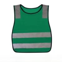 China Fluorescent Yellow Kids Reflective Vest Polyester For Safety And Visibility for sale