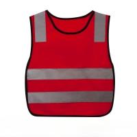 China Fluorescent Yellow Kids Reflective Vest Polyester For Safety And Visibility for sale