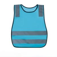 China Fluorescent Yellow Kids Reflective Vest Polyester For Safety And Visibility for sale