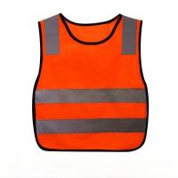 China Fluorescent Yellow Kids Reflective Vest Polyester For Safety And Visibility for sale
