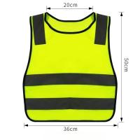 China Fluorescent Yellow Kids Reflective Vest Polyester For Safety And Visibility for sale
