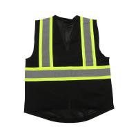 China Mesh Design Black Reflective Safety Vests With Zipper Closure Option for sale