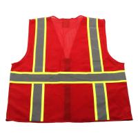 China Red Custom High Vis Vest Polyester Hi Vis Security Vest for sale