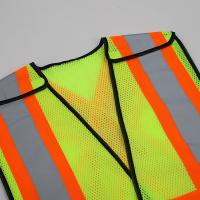 China Breathable Reflective Safety Vests High Visibility Vest With Zipper Closure for sale