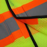 China Breathable Reflective Safety Vests High Visibility Vest With Zipper Closure for sale