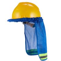 China Polyester Breathable Hard Hat Shade Accessories Orange Hard Hat Neck Shield for sale
