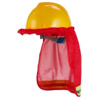 China Polyester Breathable Hard Hat Shade Accessories Orange Hard Hat Neck Shield for sale