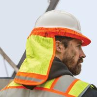China SGS Weather Resistant Hard Hat Shade Accessories Universal Size Hard Hat Sun Shade for sale