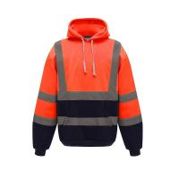 China Zipper Closure Reflective Safety Hoodies Outdoor Custom Hi Vis Hoodie for sale