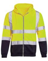 China Medium Thickness Reflective Safety Hoodies Hooded Collar Reflective Orange Hoodie for sale