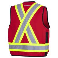 China Lightweight High Visibility Orange Reflective Safety Vests With Mesh for sale