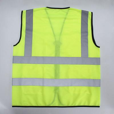 China Breathable Polyester Multi Pocket Zipper Reflective Safety Vest For Workplace for sale