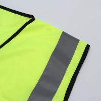 China Breathable Polyester Multi Pocket Zipper Reflective Safety Vest For Workplace for sale