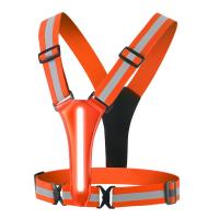 China Comfortable Lightweight Orange Visibility Safety Vests For Work Site for sale