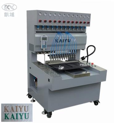 China Automatic PVC Glue Dispensing Machine 585x368mm Table Size 220V for Metal Keychain Manufacturing for sale