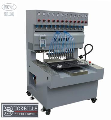 China PVC Silicone Keychain Making Machine 585mm Table 220V Automatic Rubber Patch Dispensing System for sale