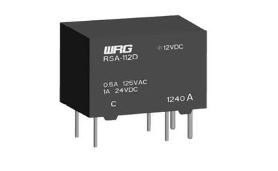 China Miniature DC 12V Signal Relay 1A 0.2W 6 pins PCB Mount RSA-112D For Traffic System for sale