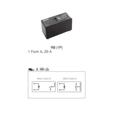 China 20A 4/5//8 Pin PCB Power Relay DC 3/5/6/9/12/18/24/48V For Household Appliance for sale