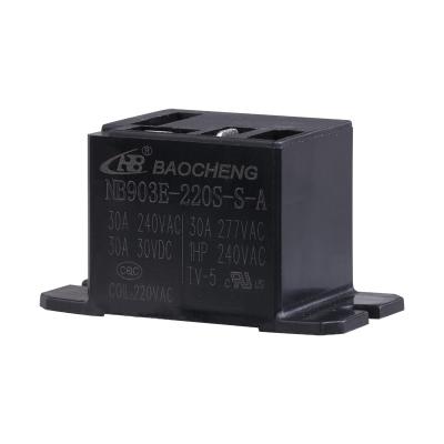 China SPST Power Relay 30A 220V AC 2.5KV 4KV Dielectric Withstand Flange QT Connection for sale