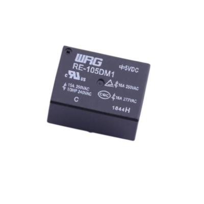 China Coil Power PCB Mount Relay 5 Volt 16 Amp SPST 200mW RE-105DM1 For Sound System for sale