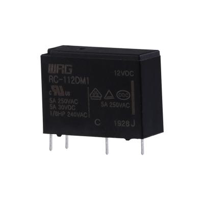 China 5A SPST PCB Mount Relay 12VDC 4 Pin Power D Micro Power RC - 112DM1 For Car for sale