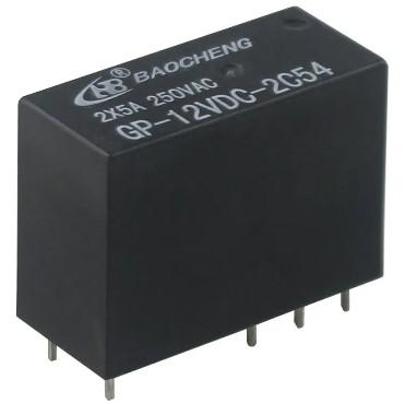 China DPDT DC12V 16A PCB Mount Relay GP-12VDC-2C54 For Smart Sweeper for sale