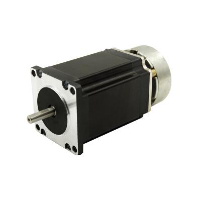 China NEMA23 size 57mm Stepper motors with brake motor torque 2.3N.m(329oz-in) shaft diameter 6.35/8.0mm 4A for sale