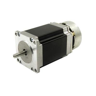 China NEMA23 size 57mm Stepper motors with brake motor torque 2.6N.m(371oz-in) shaft diameter 8.0mm 4A for sale