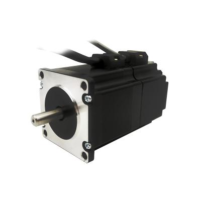 China NEMA23 size 57mm Stepper motors with permanent magnet brake motor torque 1.3N.m(186oz-in) shaft diameter 6.35/8.0mm 3A for sale