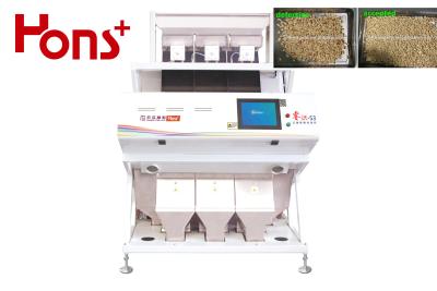 China 3 Chutes CCD Cashew Nut Color Sorter Intelligent Lighting for sale