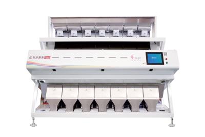 China 7 Chutes Corn Big Capacity Colour Sorting Machine Good Stability White Color for sale