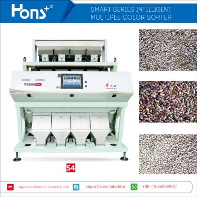 China Hons Quadruple Chutes S4 light Speckled kidney bean Color Sorter With RGB Camera for sale