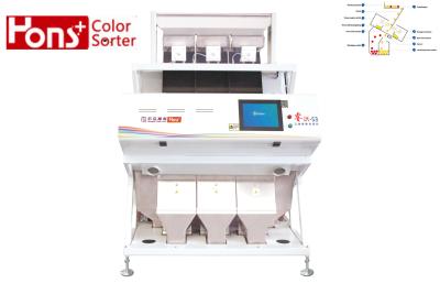 China 3 Chutes Peanut CCD Color Sorter Low Consumption  Multiple Selections for sale
