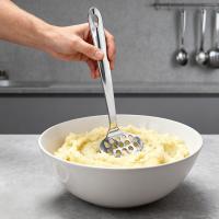 China 304 Stainless Steel Food Grade Potato Masher 25cm Non Toxic High Corrosion Resistance for sale