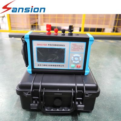 China Handheld Battery Powered Contact Resistance Tester 100A 200A Micro-Ohmmeter for Fast Circuit Breaker and Switchgear Field Testing for sale