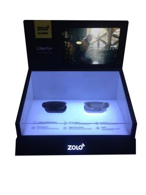 China Bluetooth Earphone Acrylic Plastic Display Stand Sturdy With IPS Screen for sale