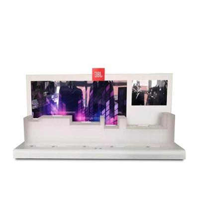 China Acrylic Audio Speaker Display Stands Detachable Thickened Durable for sale