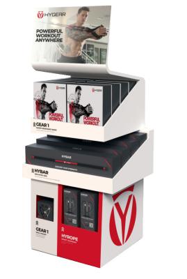 China Lightweight Durable Corrugated Floor Displays , Foldable Cardboard Display For Floor for sale