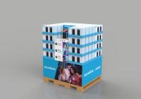 China 4 Layers Speaker Corrugated Display Stands Pallet For Trying Megastore for sale